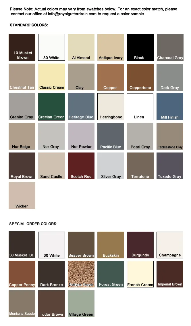 Gutter Coil Aluminum 18 Colors and Multiple Sizes in stock