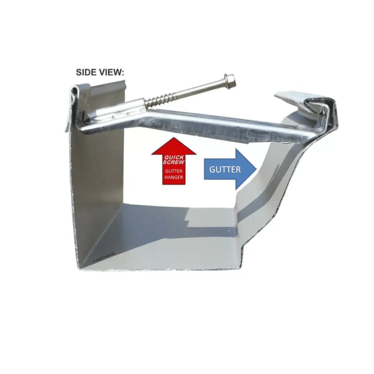 Hidden Gutter Hangers Quick Screw K Style Aluminum 5" or 6"